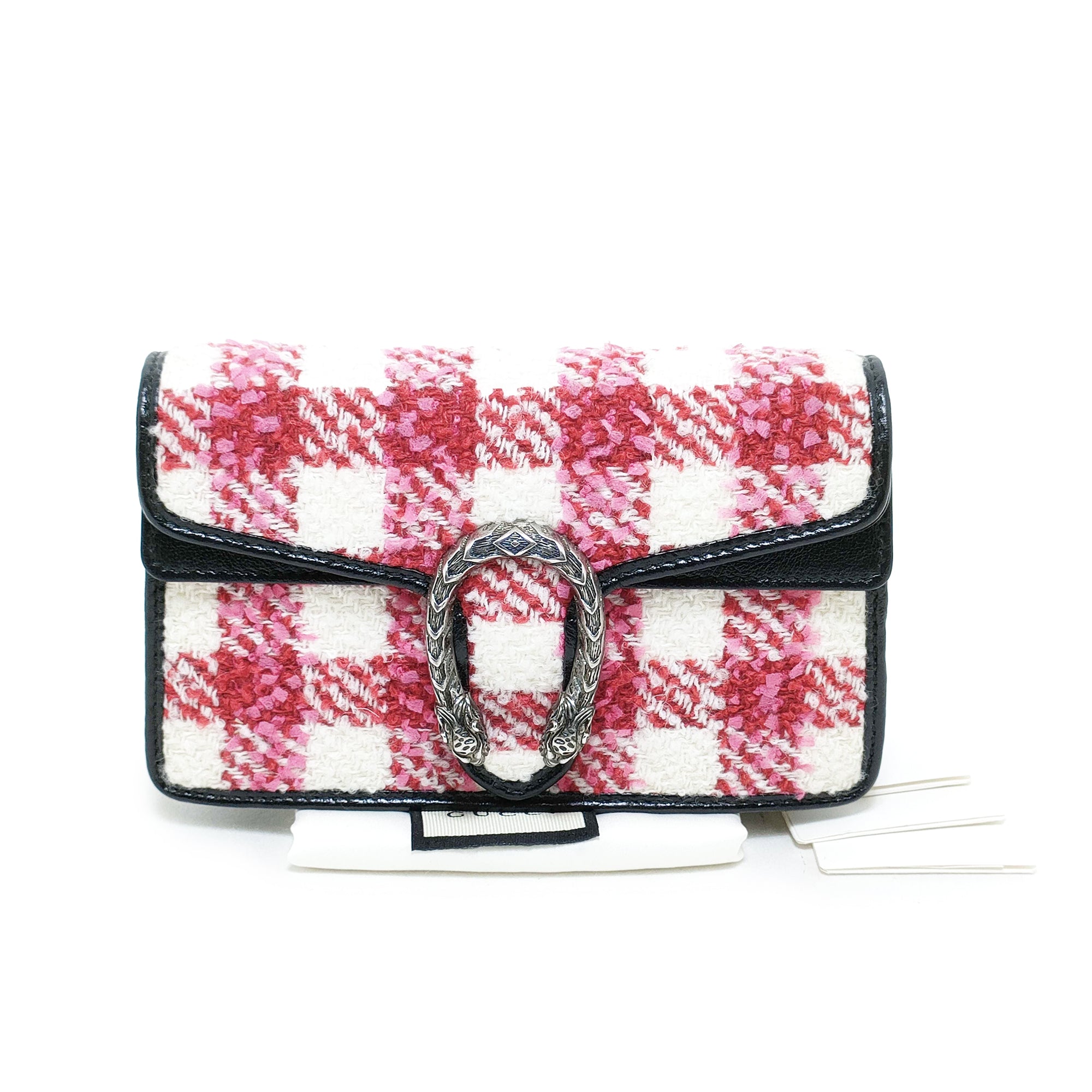 Gucci Tweed Check Super Mini Dionysus Shoulder Bag – Foreign Objects